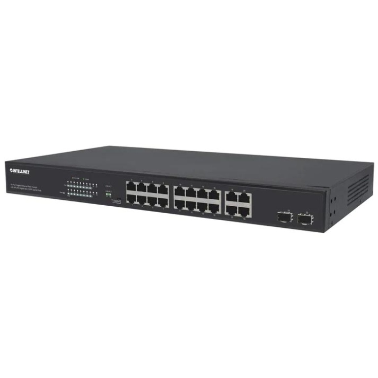 Switch Gigabit Ethernet PoE+ de 16 puertos con 4 puertos RJ45 y 2 SFP ...